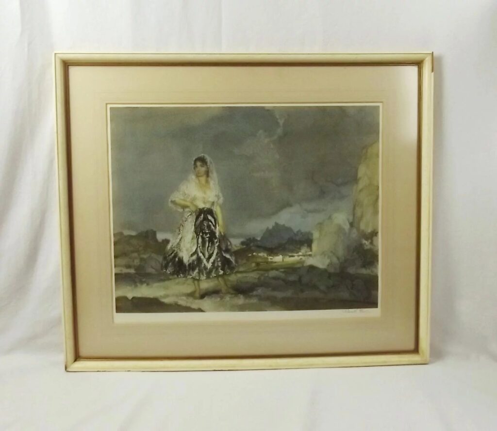 1960 Signed Print Of A Watercolour By William Russell Flint ‘Rosalba ...