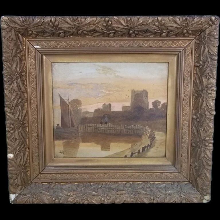 Framed R Rosini Italian Artist Oil Painting Of Flowers - Sally Antiques