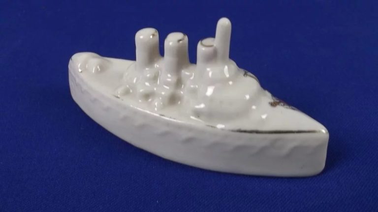 Carlton Crested China Model Of A WW1 Battleship, Forward Birmingham ...