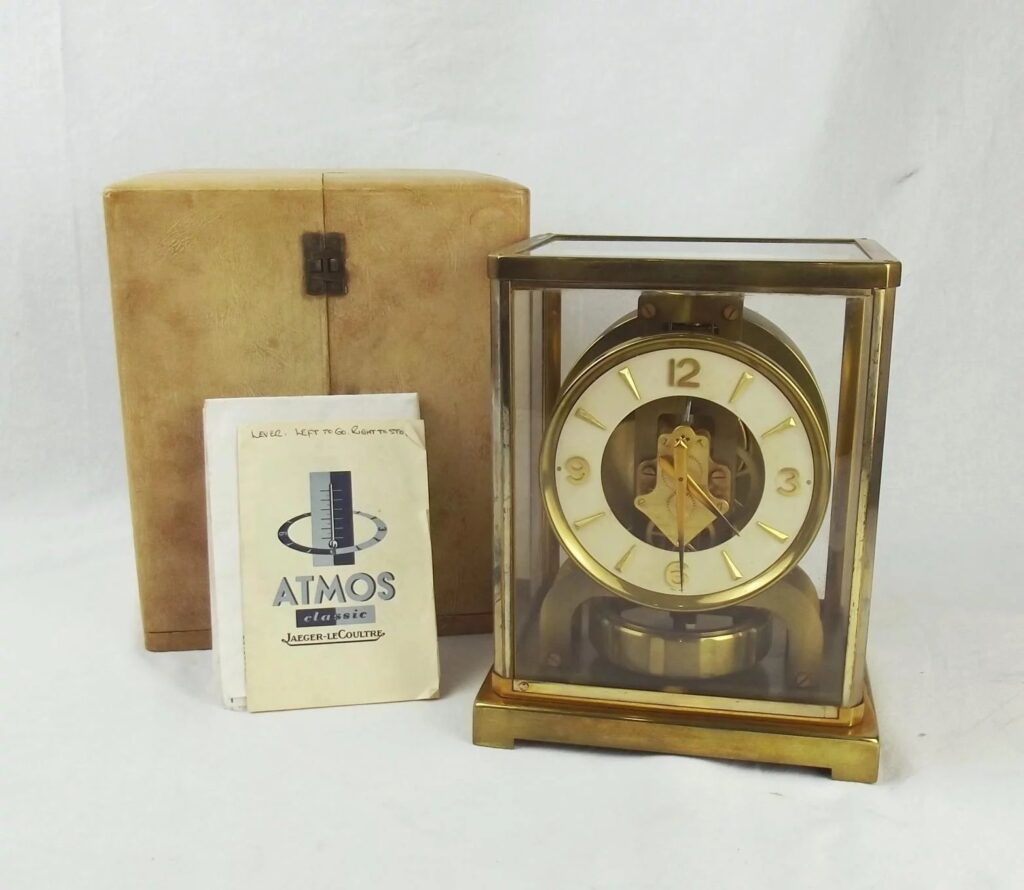 Cased Atmos Clock By Jaeger LeCoultre c1950’s - Sally Antiques