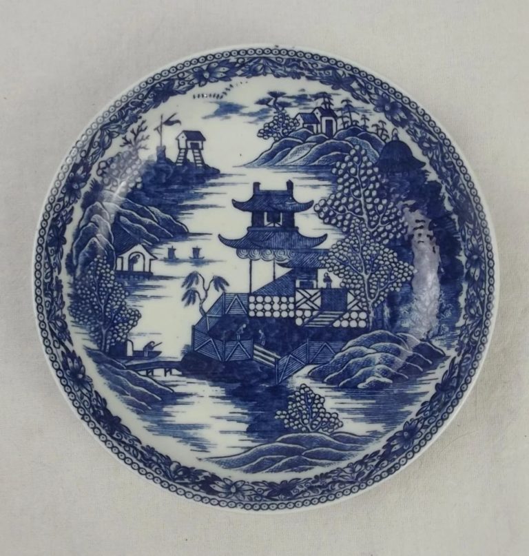 Caughley Blue & White Porcelain Bowl c1780 - Sally Antiques