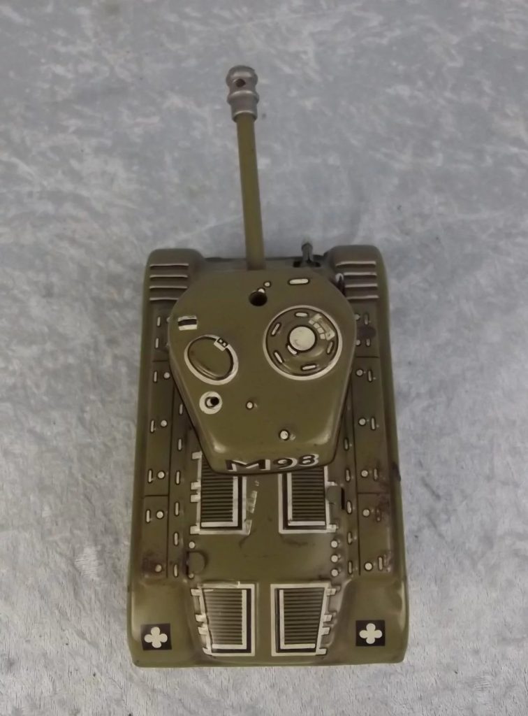 GAMA Clockwork Tin Plate Medium Tank M98 #2 - Sally Antiques