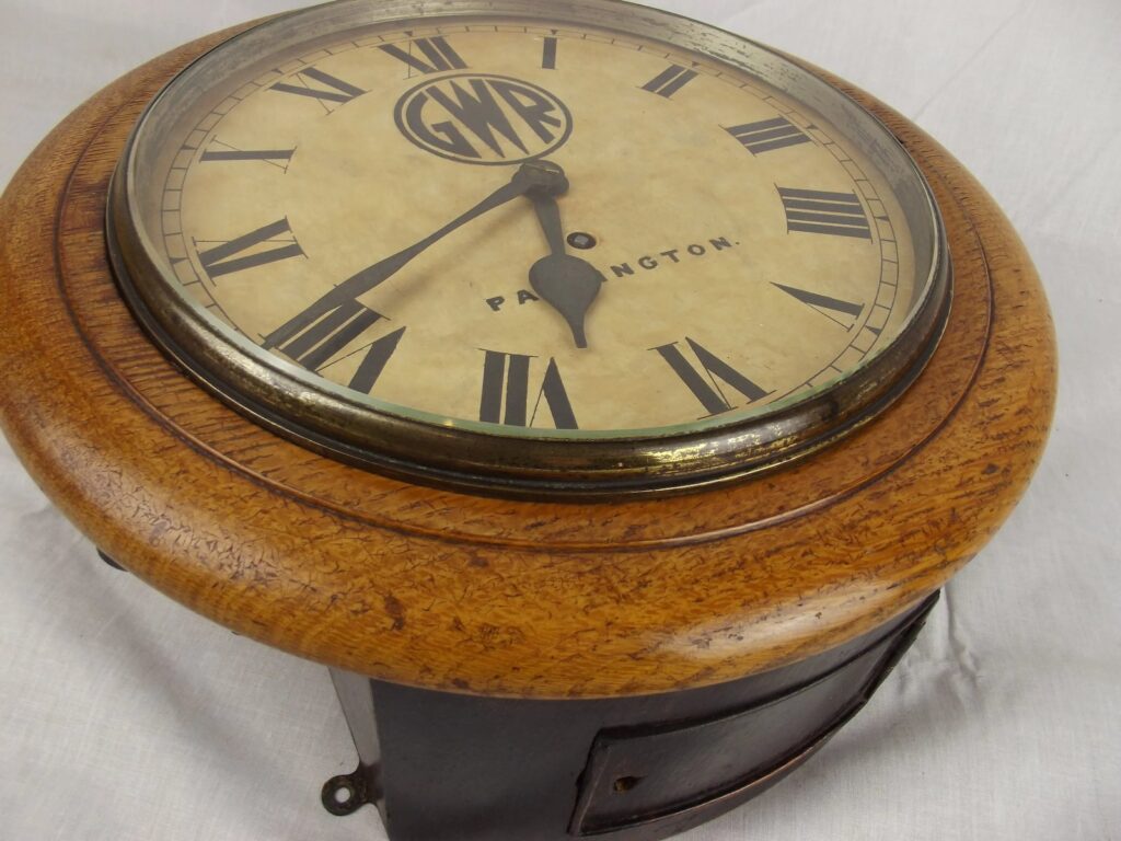 Great Western Railway Single Fusee Wall Clock - Paddington - Sally Antiques