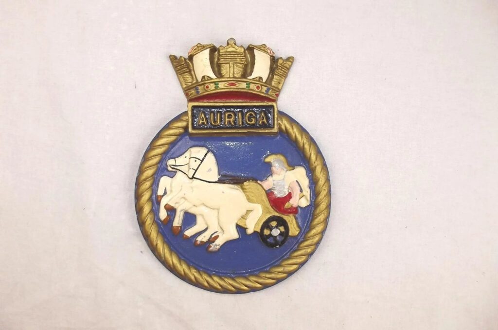 HMS Norfolk (78) Mounted Bronze Ships Badge - Sally Antiques