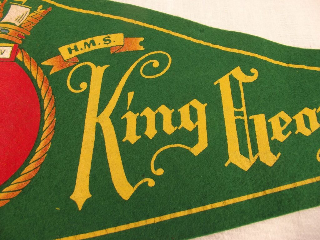 HMS King George V (41) Pennant - Sally Antiques