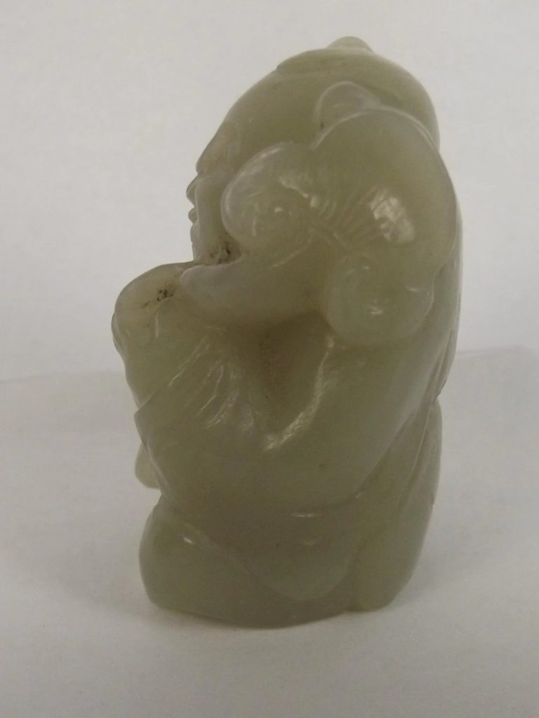 Miniature Little Boy Nephrite Jade Sculpture - Sally Antiques