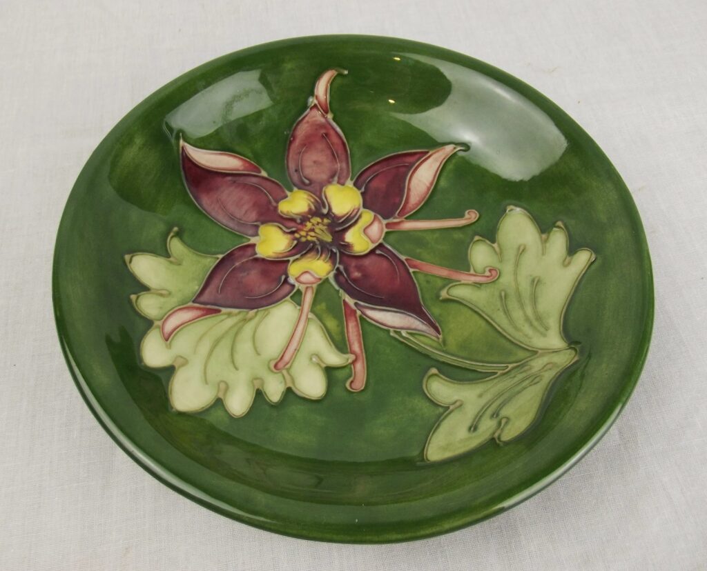 Moorcroft Columbine Pattern Dish - Sally Antiques