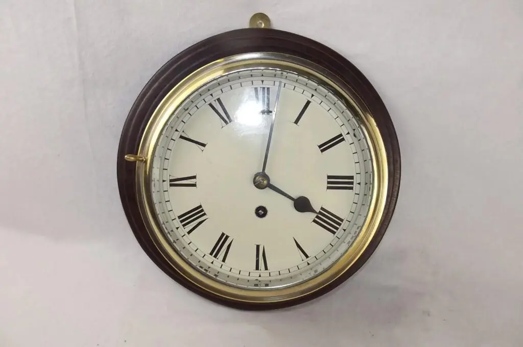 Original Mounted Fusee Ships Clock - Sally Antiques