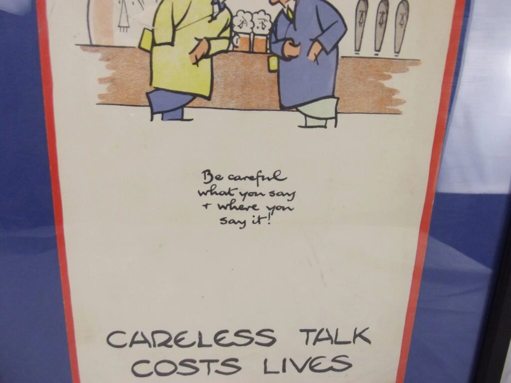 Original WW2 Fougasse Careless Talk Costs Lives Poster - Sally Antiques