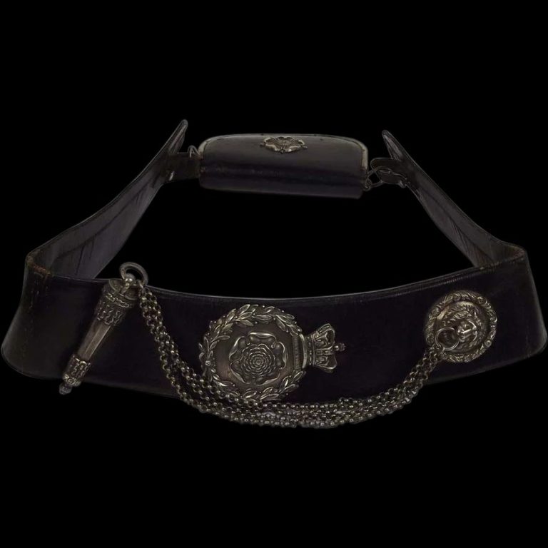 British Army Rajputana Rifles Silver Officer's Hallmarked Cross Belt ...