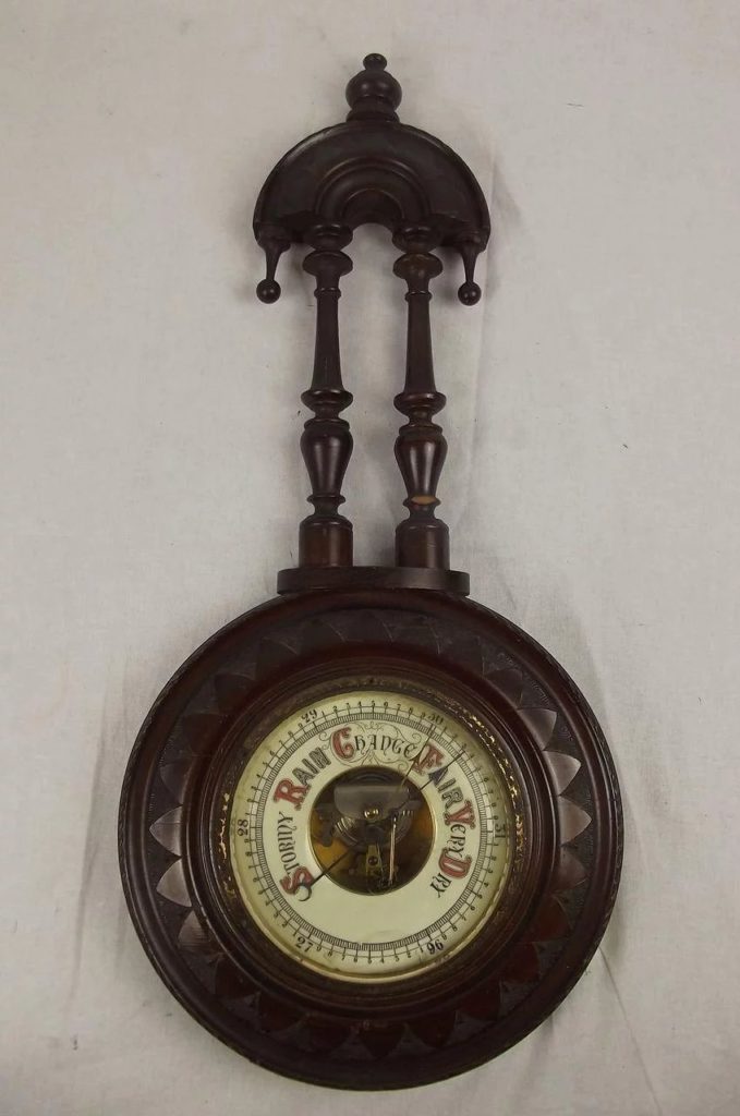 Victorian Aneroid Barometer - Sally Antiques