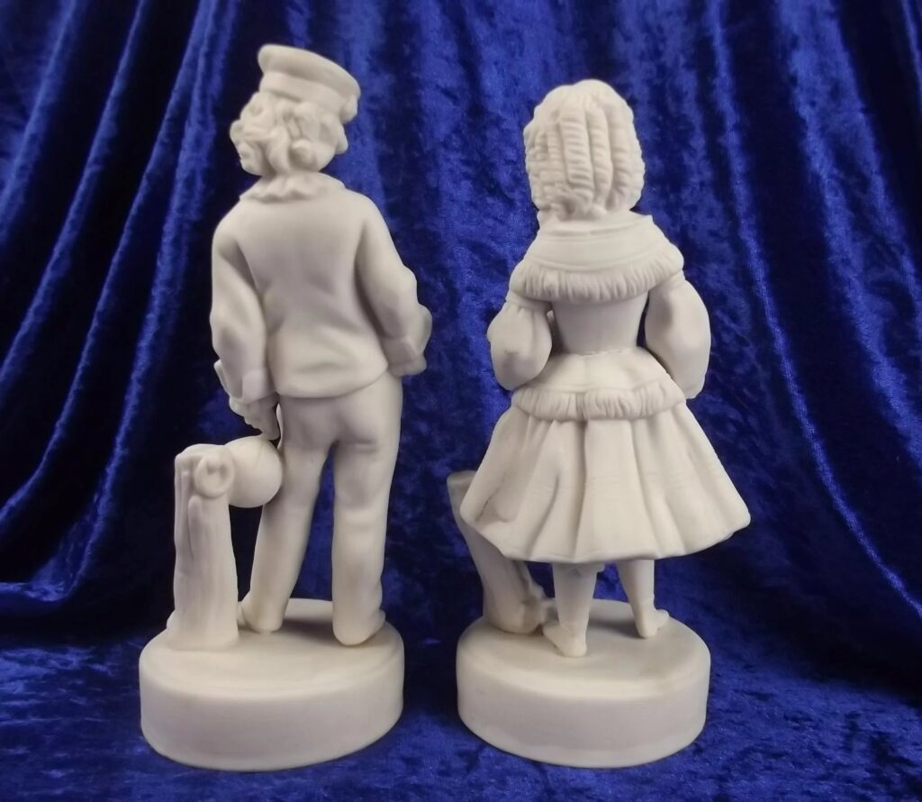 Victorian Pair Of Parian Ceramic Figures Of Children - Sally Antiques