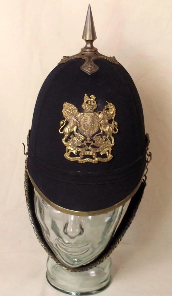 Victorian Royal Engineers Spiked Black Cloth Spikehelmet By Haslett ...