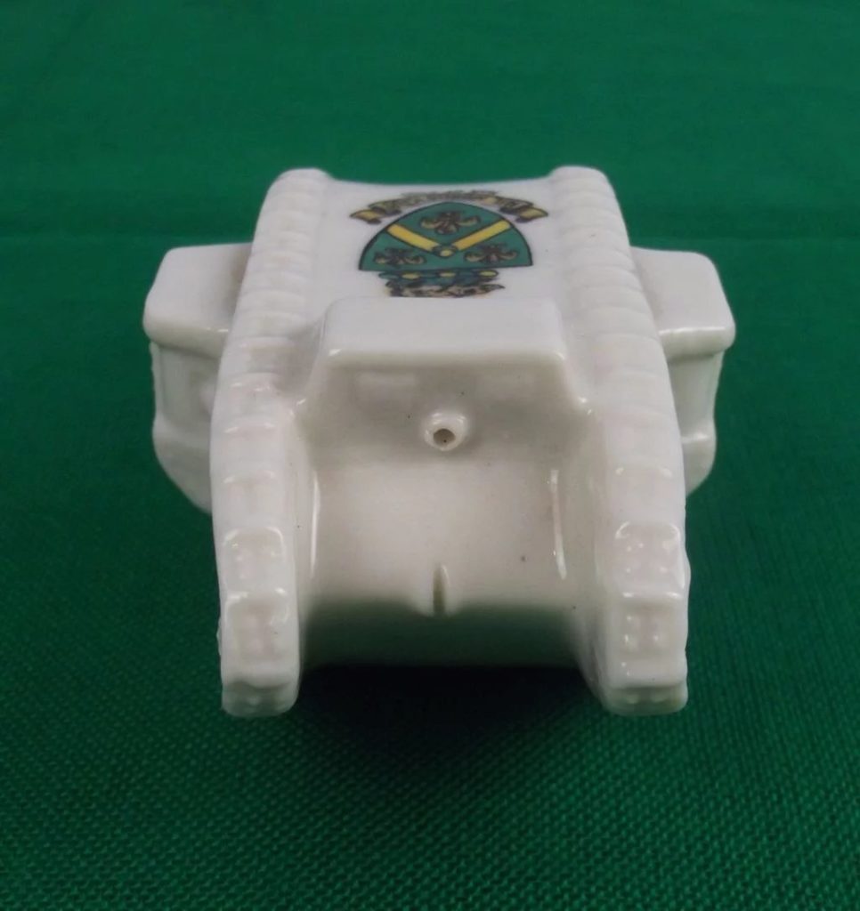 WW1 Goss Crested China British Tank - Man of Ross - Sally Antiques
