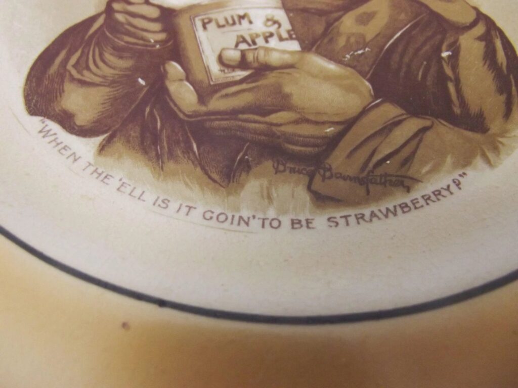 WW1 Grimwades Bruce Bairnsfather Old Bill Plate - Sally Antiques
