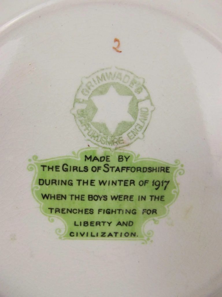 WW1 Grimwades Bruce Bairnsfather Old Bill Plate - Sally Antiques