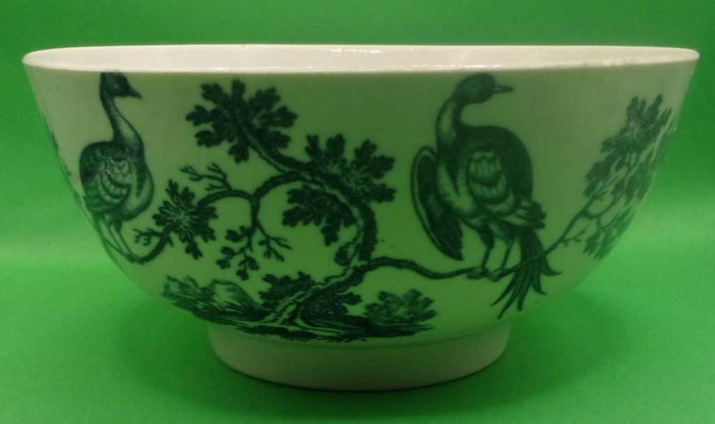 18th Century Worcester Porcelain Slop Bowl With The Birds In Branches ...