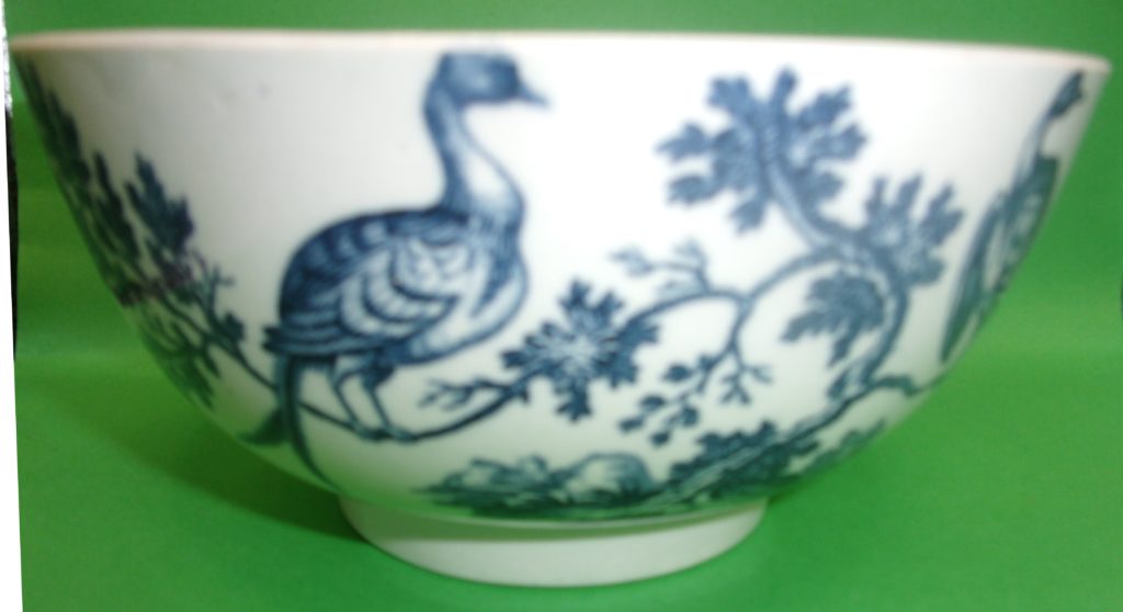 18th Century Worcester Porcelain Slop Bowl With The Birds In Branches ...