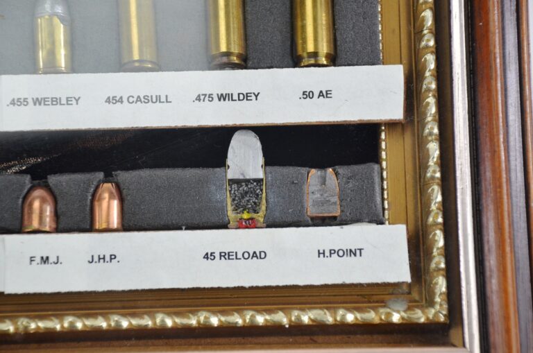 Pistol and Revolver Ammunition Display Case - Sally Antiques