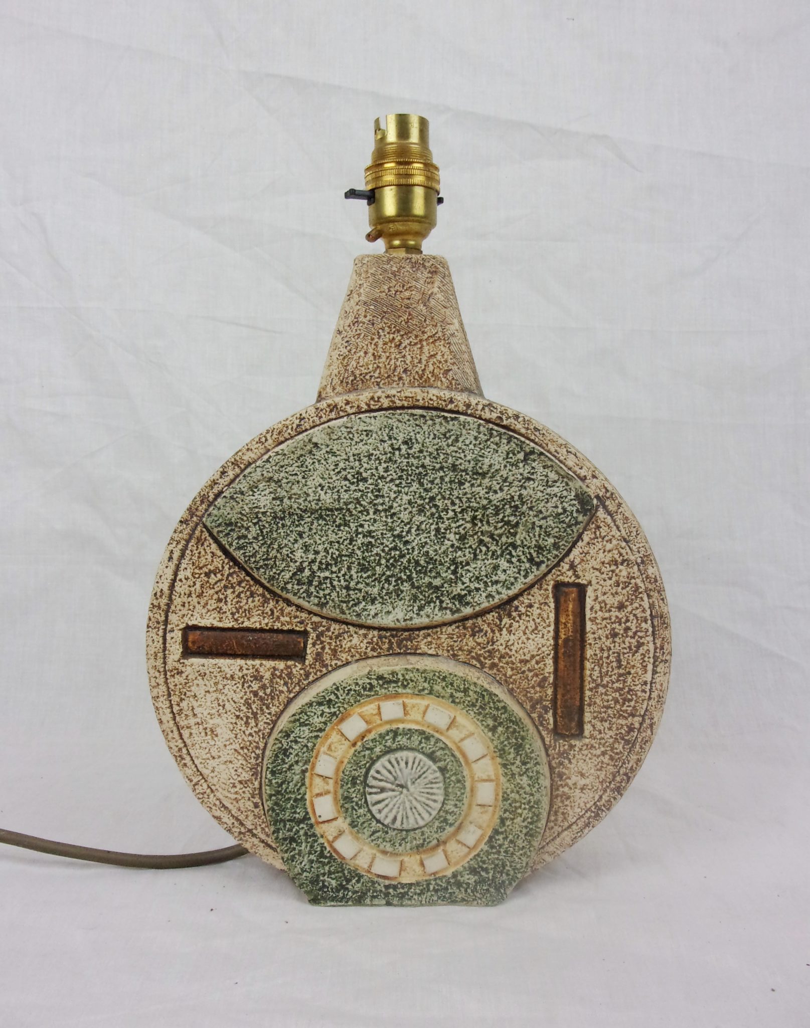 Troika Pottery Wheel Lamp Base Signed CH c1970’s - Sally Antiques