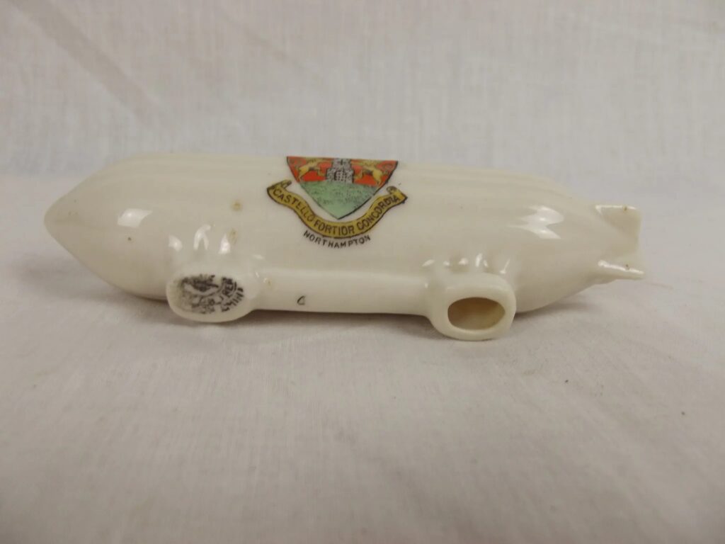 Northampton Carlton Crested China Model Of A WW1 Zeppelin - Sally Antiques