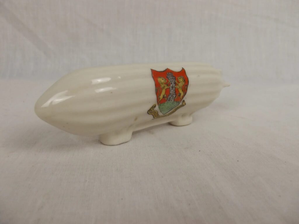 Northampton Carlton Crested China Model Of A WW1 Zeppelin - Sally Antiques