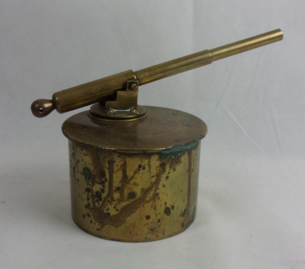 WW1 Trench Art Brass German Railway Gun Signal Cannon - Sally Antiques