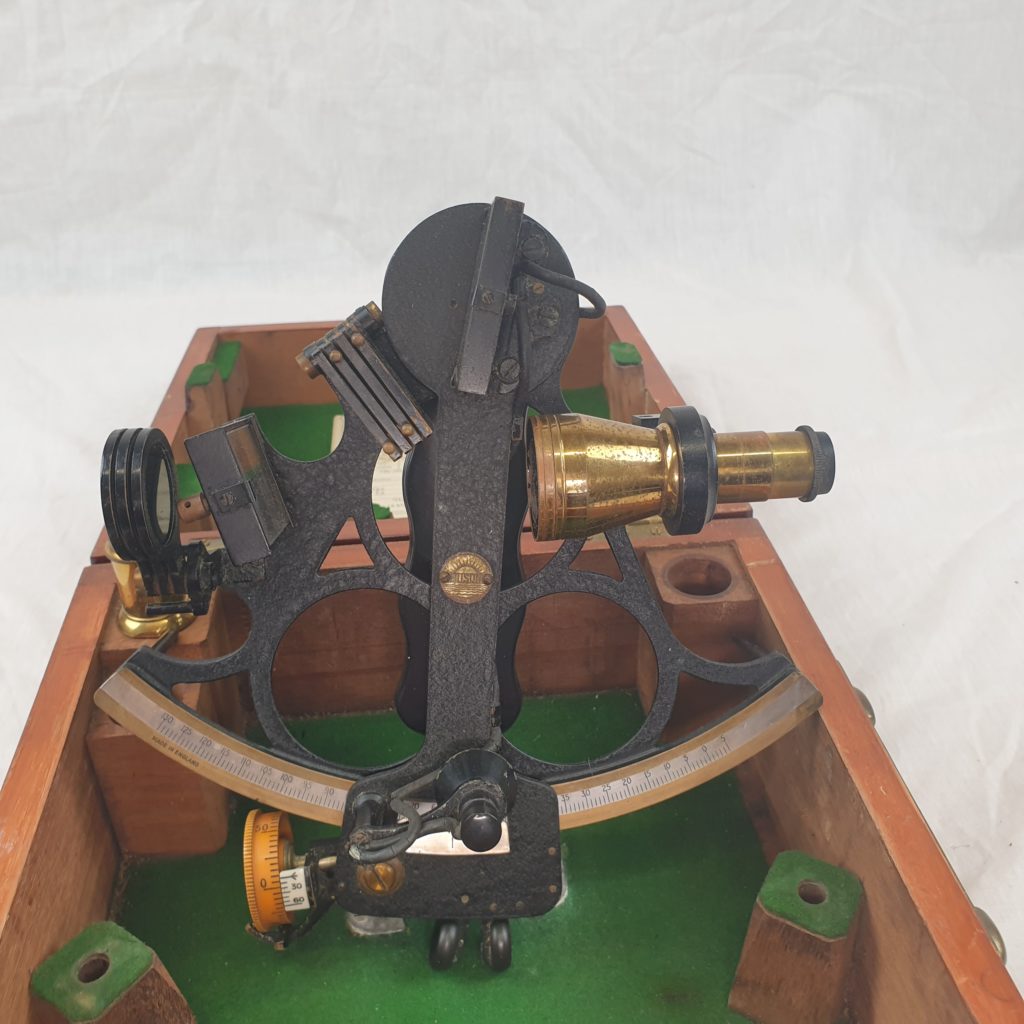 WW2 1941 Cased Henry Hughes Husan Sextant - Sally Antiques