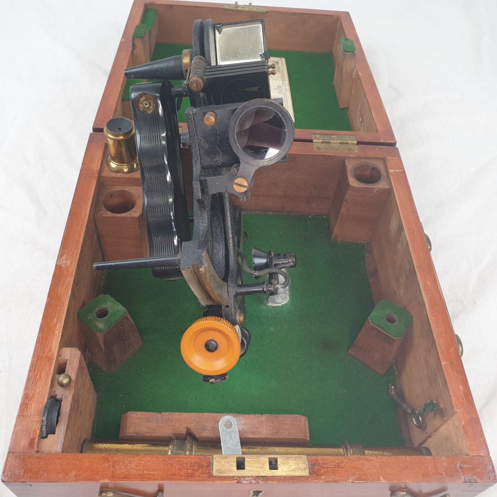 WW2 1941 Cased Henry Hughes Husan Sextant - Sally Antiques