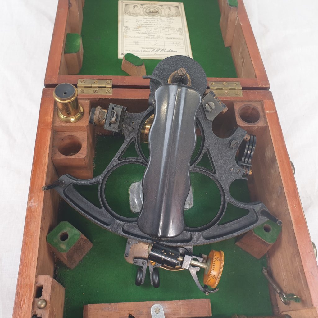 WW2 1941 Cased Henry Hughes Husan Sextant - Sally Antiques
