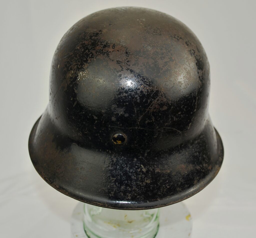 Nazi M42 SS Parade Helmet In Black Gloss - Sally Antiques