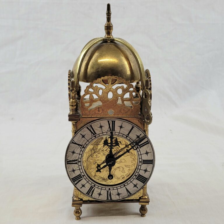 British Brass 8 Day Lantern Clock By Empire - Sally Antiques
