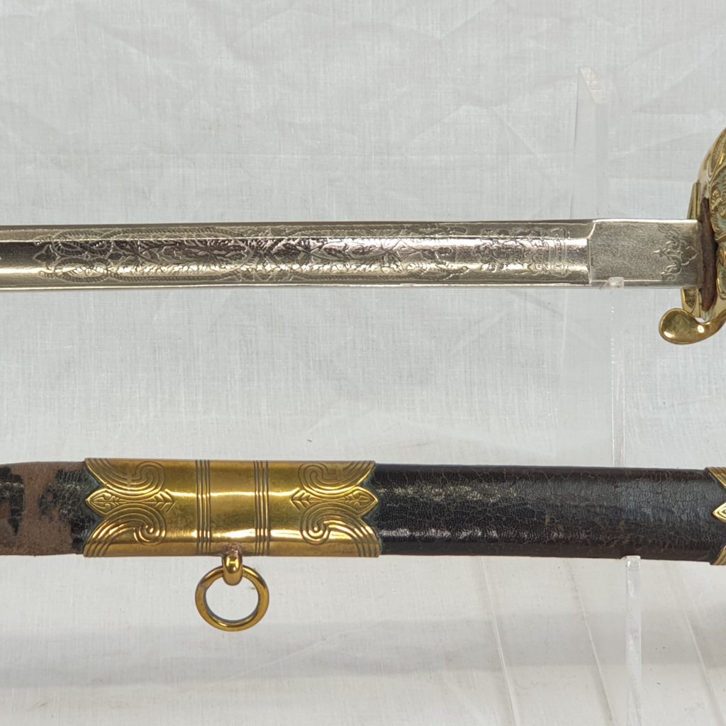 Royal Navy Kings Crown 1827 Pattern Reproduction Sword - Sally Antiques