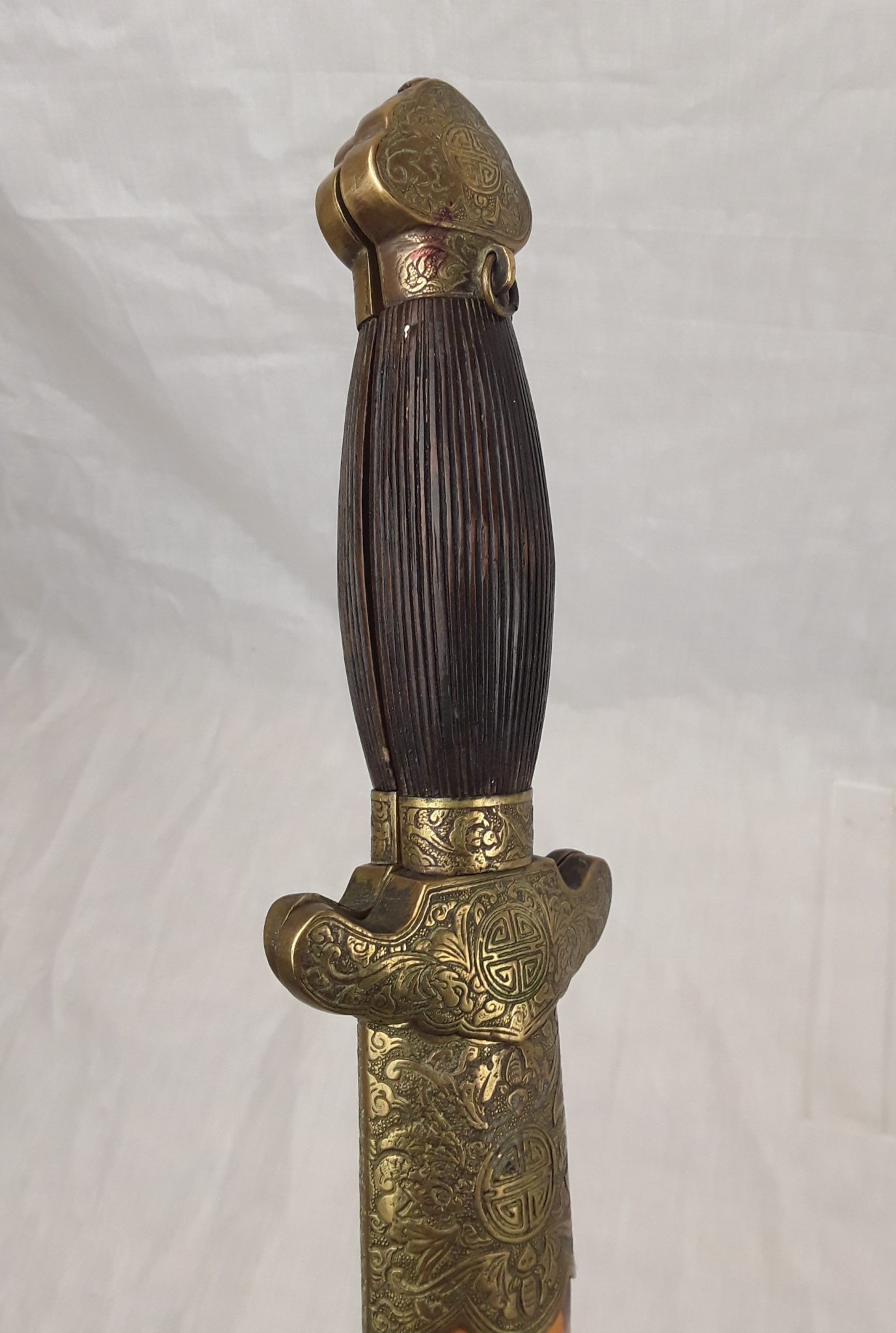 Circa 1800 Chinese Double Jian Short Swords With Scabbard - Sally Antiques