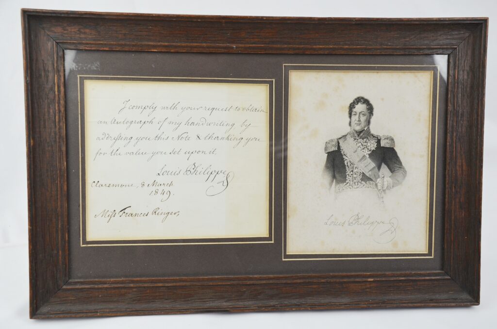 Louis Philippe King of the French Letter and Signature 1849 - Sally ...