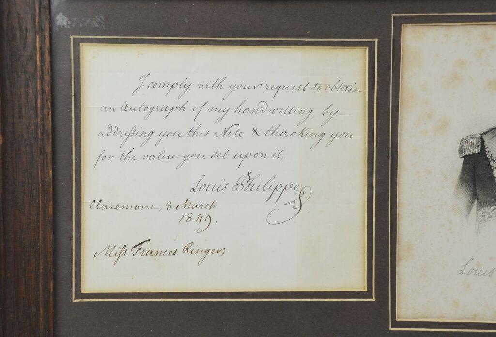 Louis Philippe King of the French Letter and Signature 1849 - Sally ...