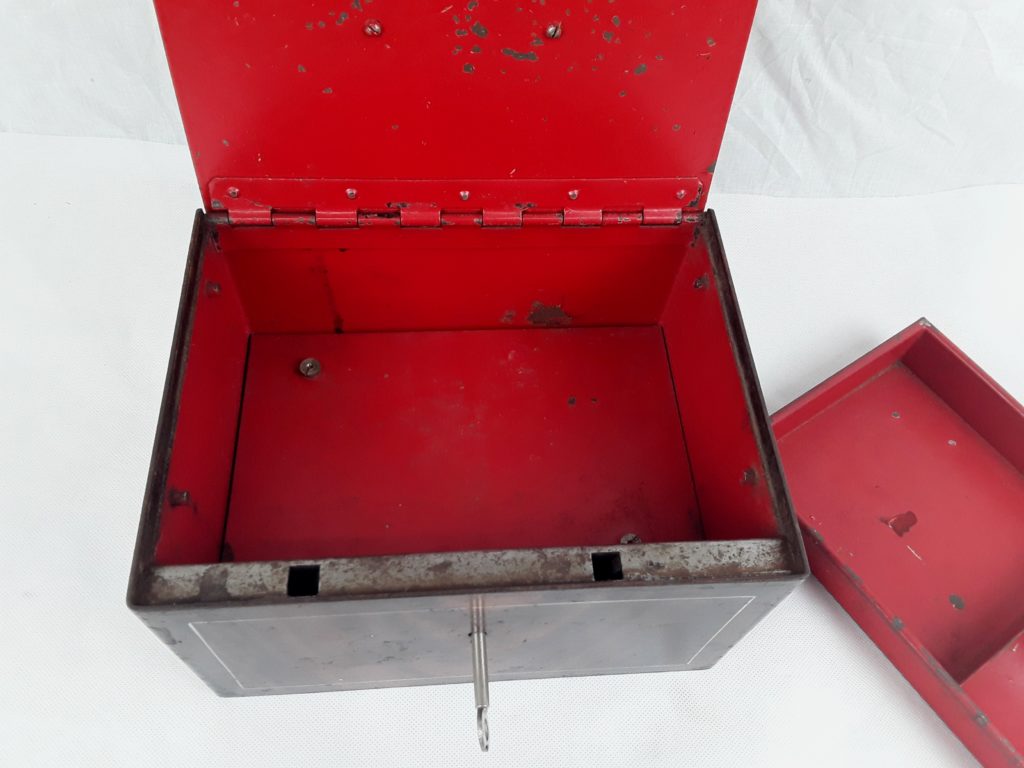 Vintage Alarmed Bank Vault Box - Sally Antiques