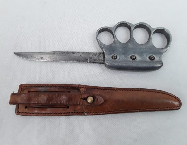 WW1 Trench Knuckle Duster Knife By Clements With Its Original Scabbard ...