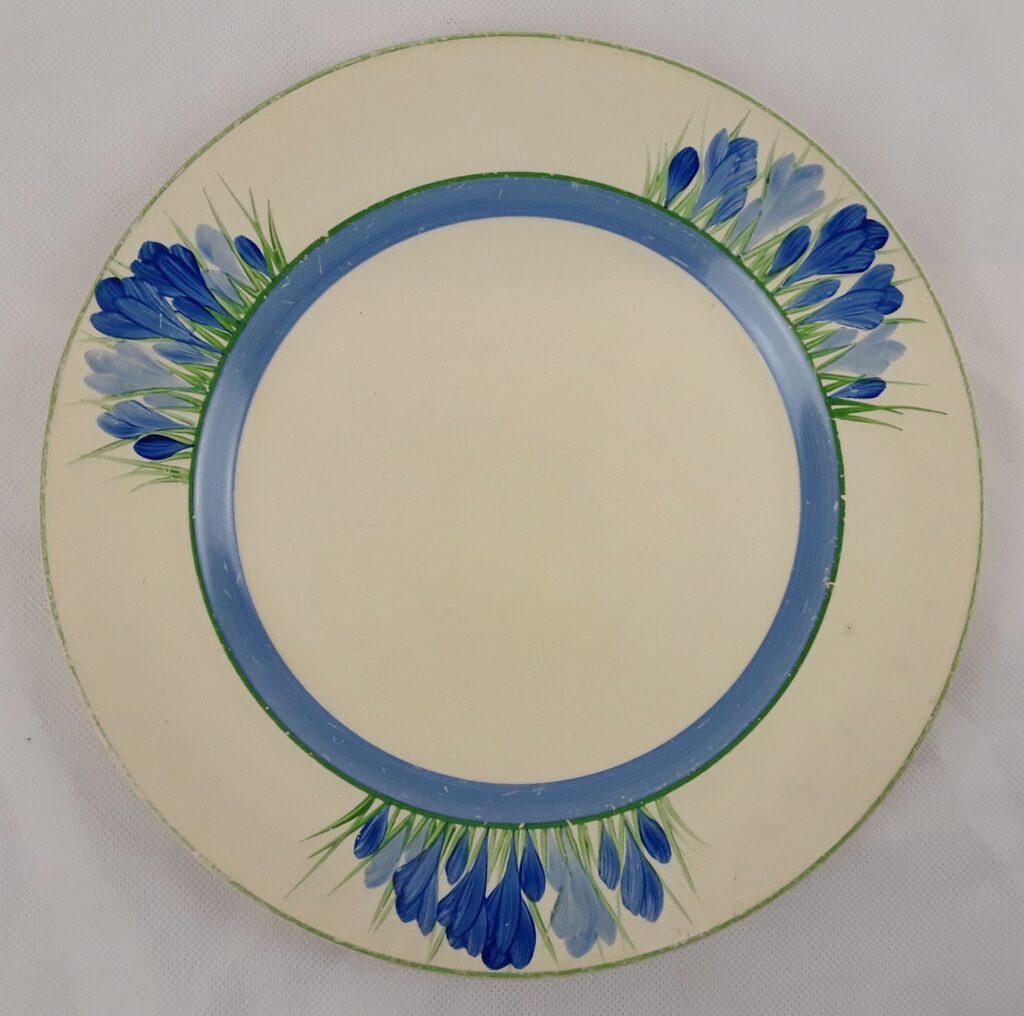 c1930’s Clarice Cliff Bizarre Blue Crocus Pattern Plate* - Sally Antiques