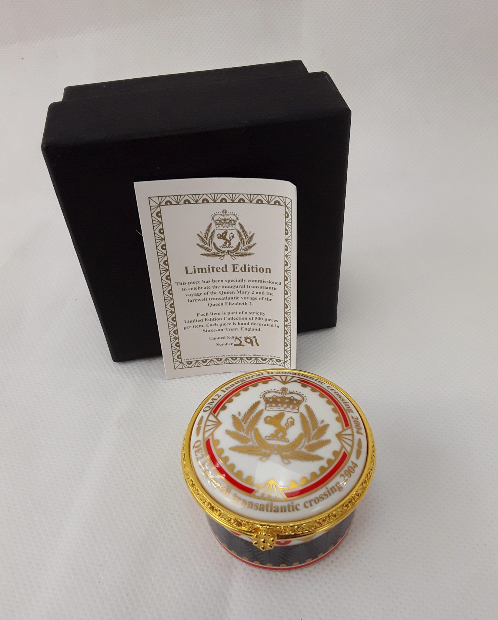 RMS Queen Mary 2 & Queen Elizabeth 2 Limited Edition Pill Box 291/500 ...