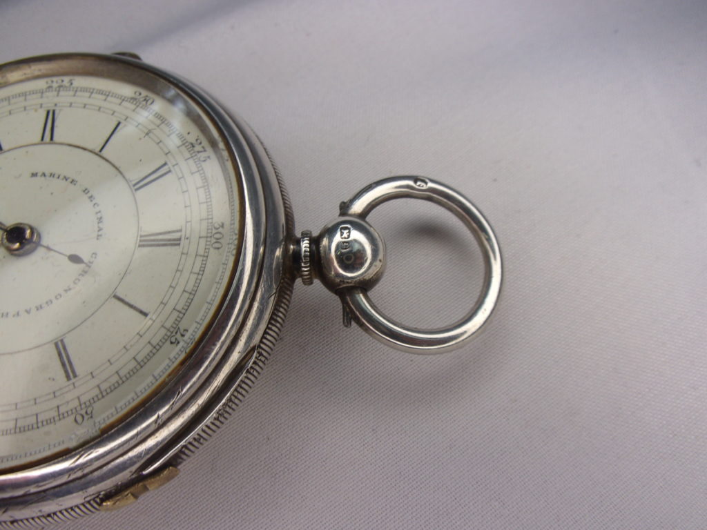 Chester 1881 Sterling Silver Marine Decimal Chronograph Pocket Watch ...