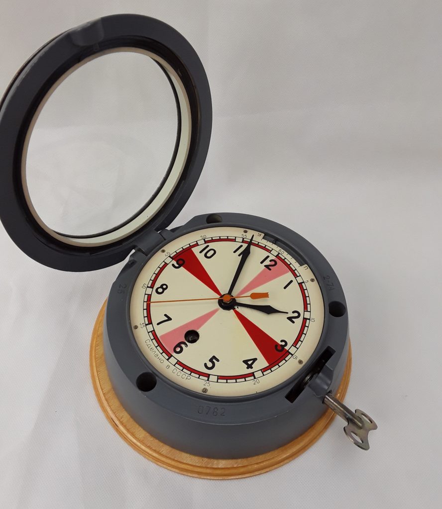 USSR Soviet Ship Or Submarine Bulkhead Clock - Sally Antiques
