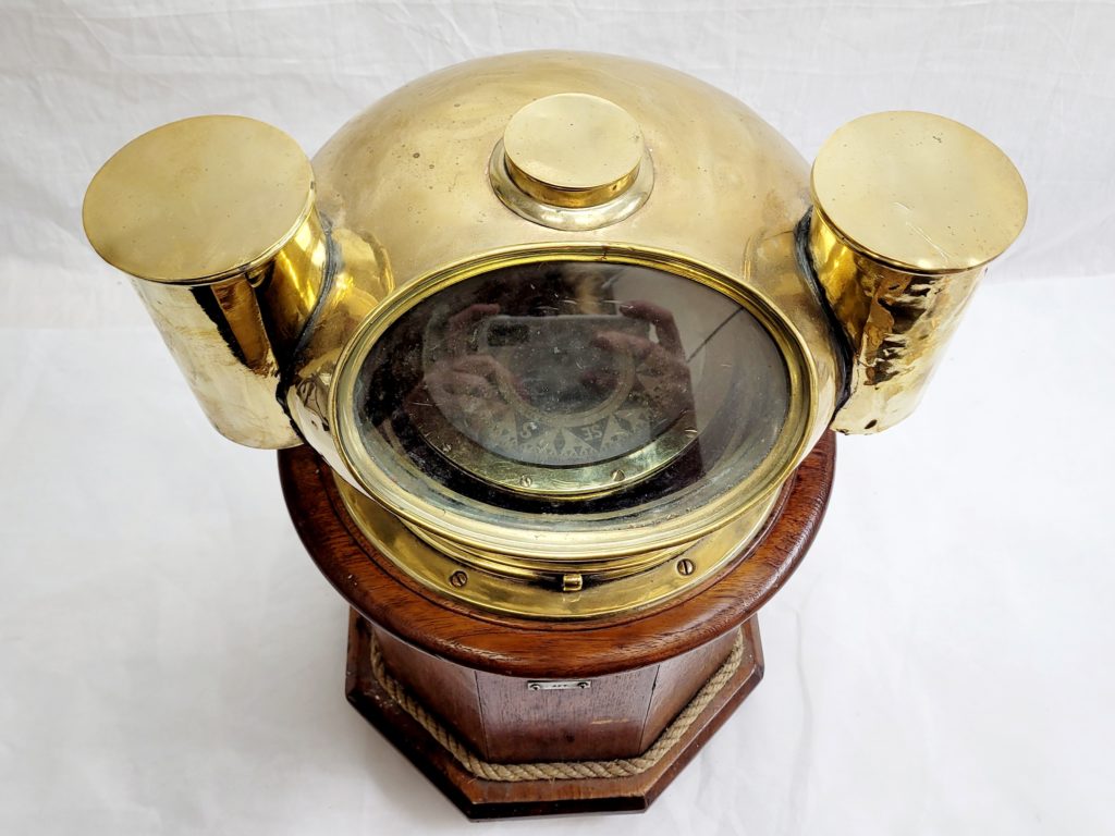 Victorian Brass And Oak Binnacle With Compass Card By Cooke - Sally ...