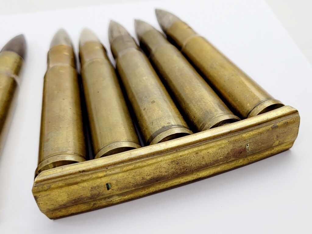 WW2 Era Two Clips of Five Anti Tank Rifle Rounds .55 Boys with Original ...