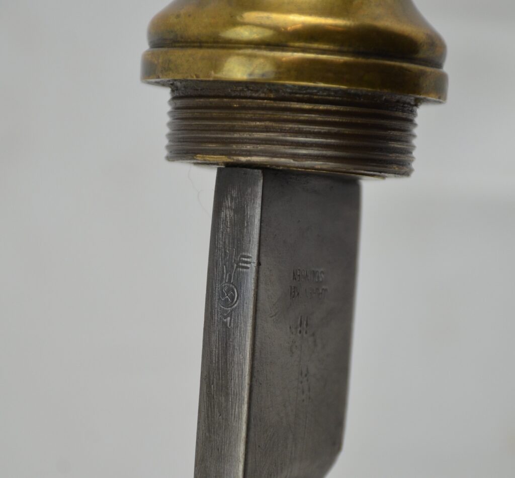 WW2 German Brass Deep Sea Diver's Knife by J. A. Henckles - Sally Antiques