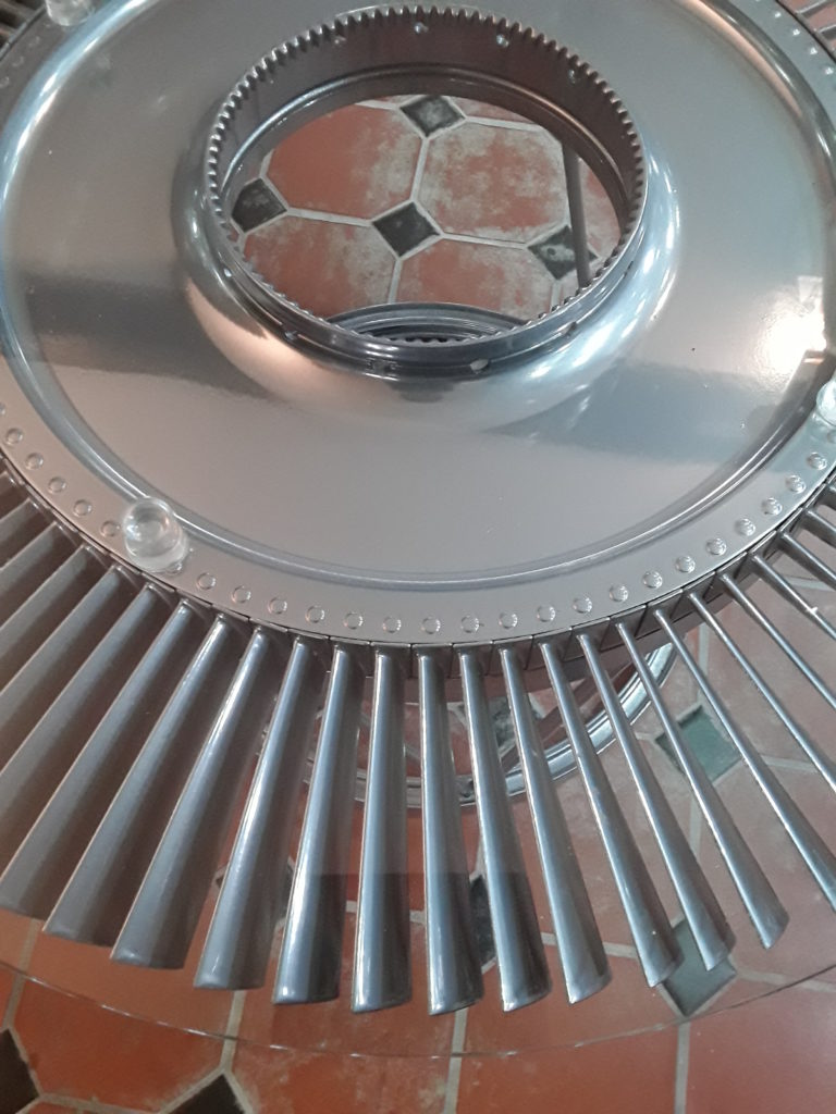 RAF Canberra Aircraft Engine Fan Upcycled Table - Sally Antiques