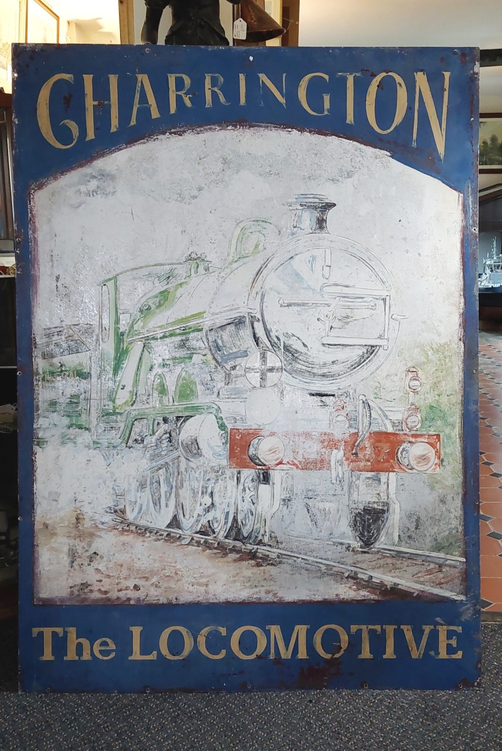 Charringtons The Locomotive Hand Painted Pub Sign #2 - Sally Antiques