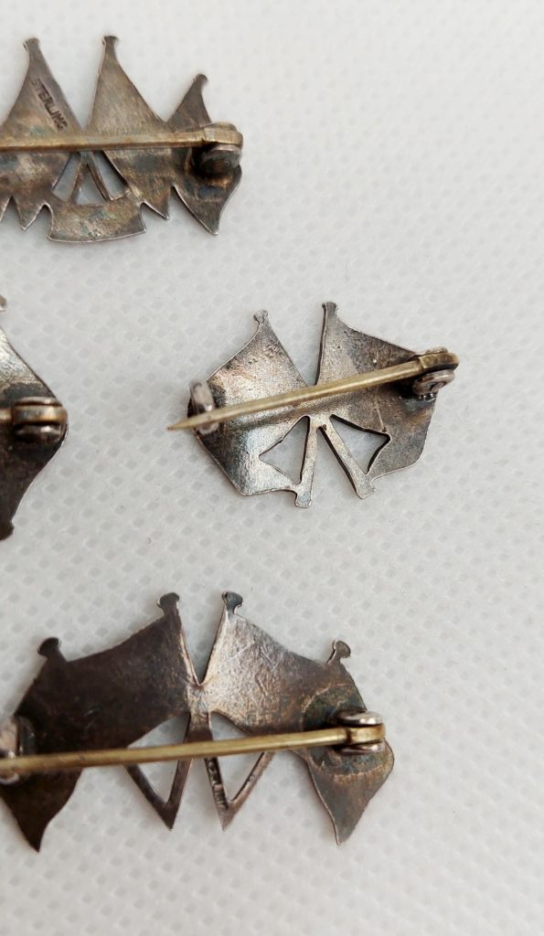 WW1 Allied Nations Sterling Silver Flag Pins - Sally Antiques
