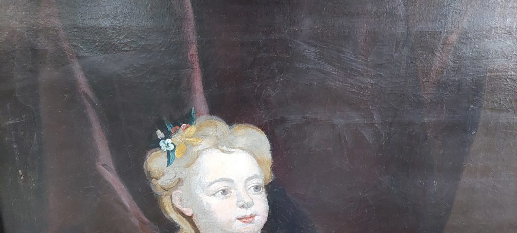 Large 18th Century Oil Portrait Painting of The Daughters of William ...