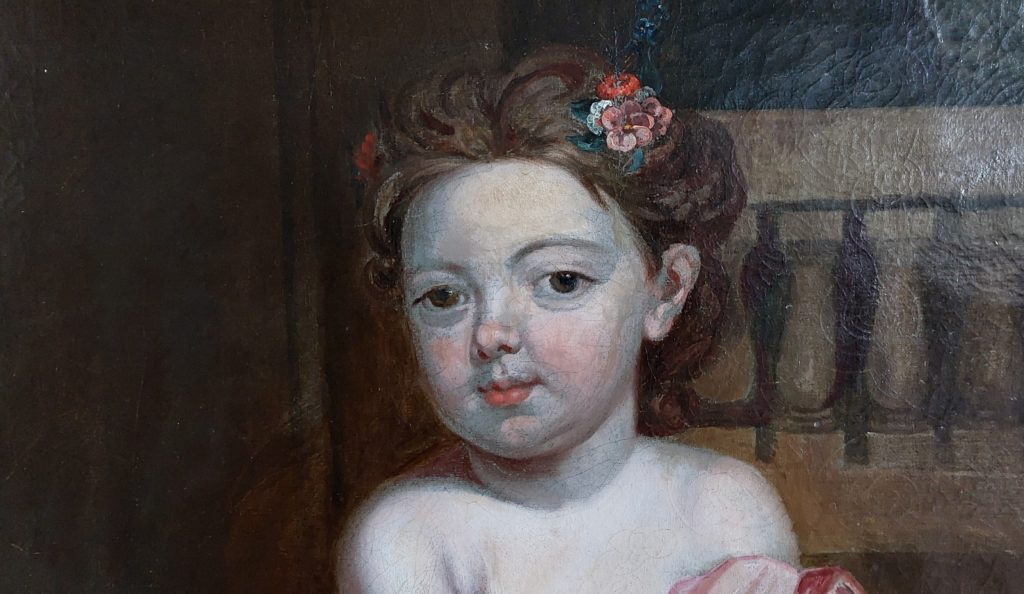 Large 18th Century Oil Portrait Painting of The Daughters of William ...